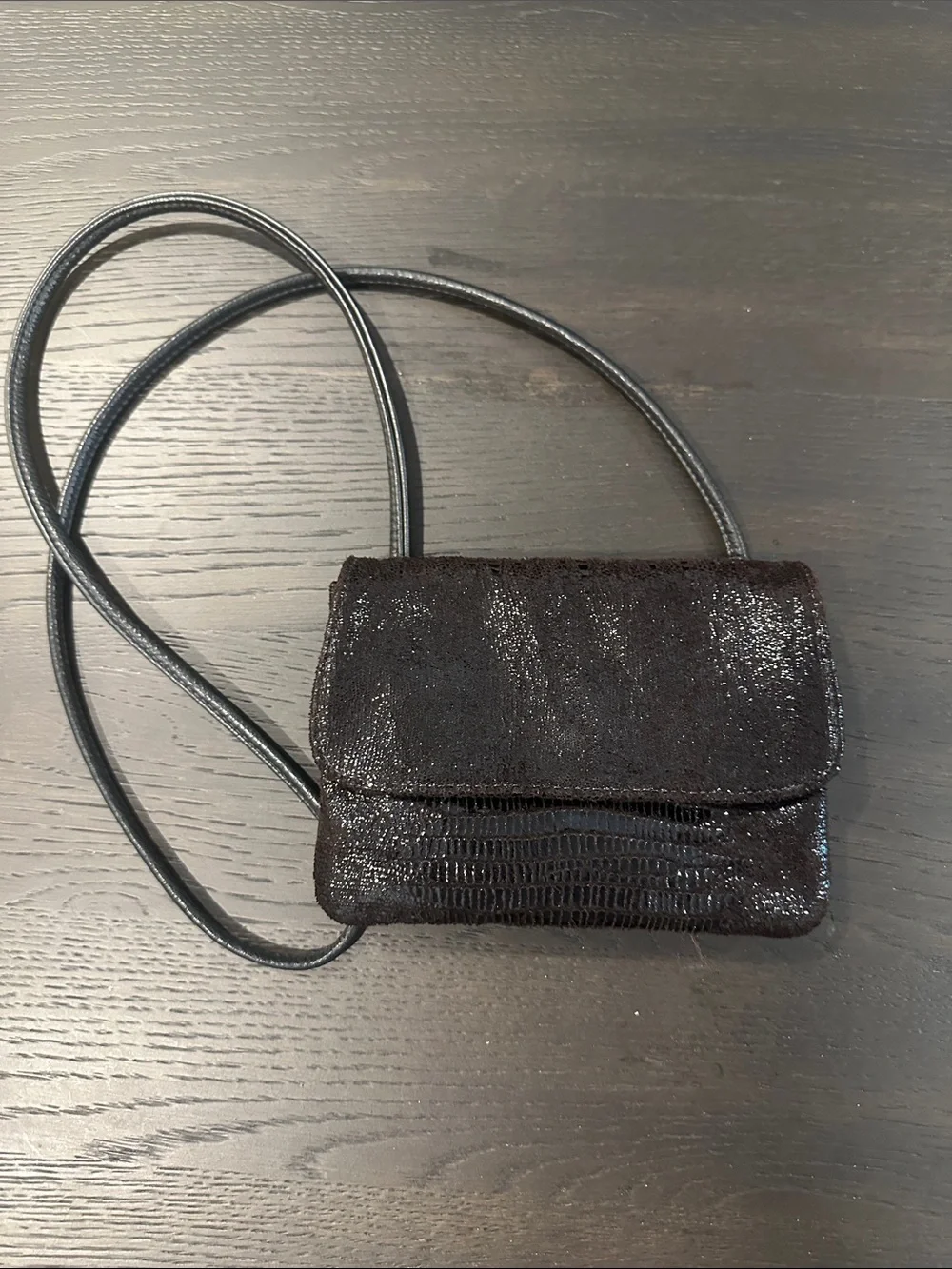 GG BOSS | Bags | Vintage Gg Boss Black Leather Foldover Crossbody ...